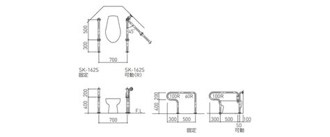 Sk 162s ｺﾃｲ 32mm ﾊﾞﾌｹﾝﾏ ﾐｷﾞ バリアフリー手摺（洋式トイレ用） Sk 162s 神栄ホームクリエイト旧：新