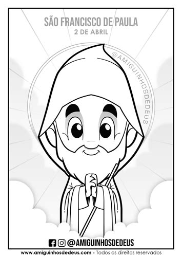 São Francisco De Paula Para Colorir ~ Amiguinhos De Deus