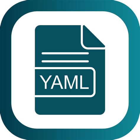 yaml file format glyph gradient corner icon 44225661 vector art at vecteezy