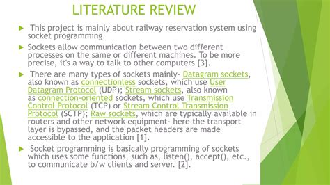 Railways Reservation System Using Socket Programming Pptx Computer