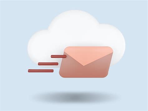 Premium Photo Email Cloud Computing Concept 3d Render Illustration