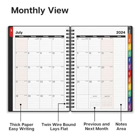 Dunwell Appointment Book 2024 2025 6x8 Colorful Hourly