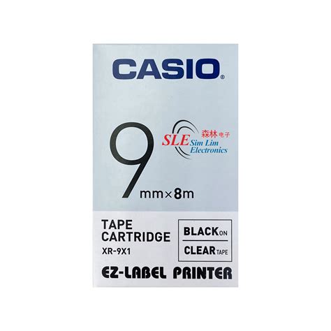 Casio 9mm Xr 9x1 Black Ink Clear Label Sim Lim Electronics
