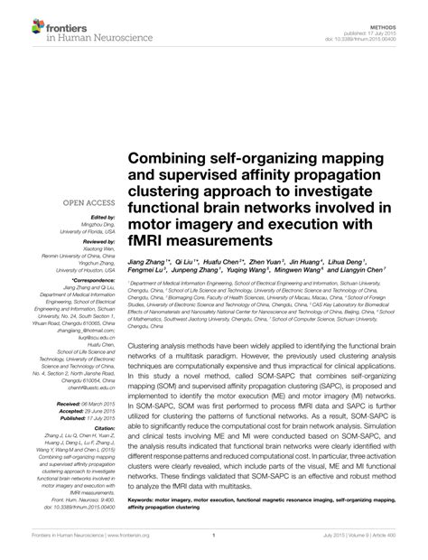 Pdf Combining Self Organizing Mapping And Supervised Affinity