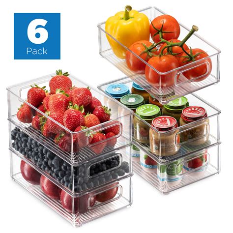 Idesign Clear Plastic Storage Organizer Bin With Handles For Kitchen