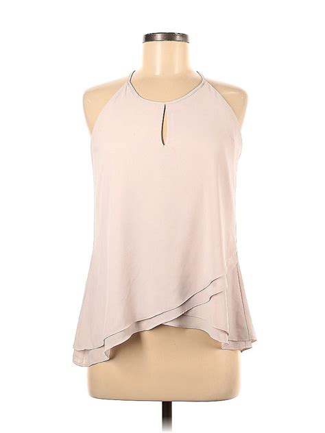 Catherine Catherine Malandrino 100 Polyester Tan Sleeveless Blouse