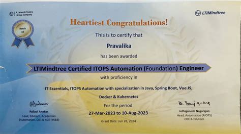 byrapuram pravalika on linkedin certification itopsautomation java