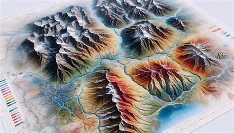 Topological Risk Map Ai Generated Image Stock Illustration