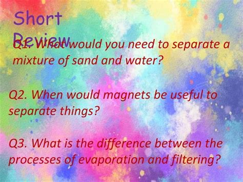 Lesson 2 Separating Mixtures Pptx Chemistry Science