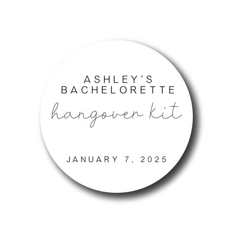 Bachelorette Hangover Recovery Kit Sticker Bachelorette Party Favor