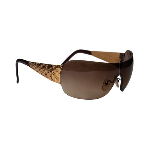 Prada Gold Spr 601 Shield Women Sunglasses