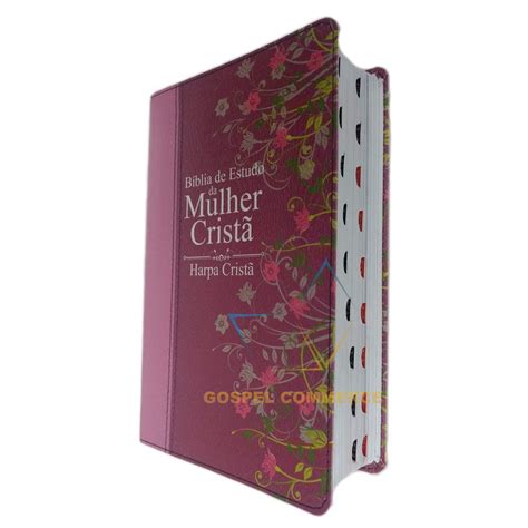 Bíblia De Estudo Da Mulher Cristã Média Rosa Harpa Índice Editora
