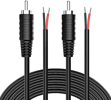 PixelMan 18AWG 6 5ft 2Pcs Thick RCA Speaker Wire RCA Male Plug To