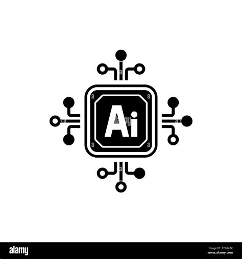Electronic Chip Circuit Processor Artificial Intelligence Ai Logo Icon