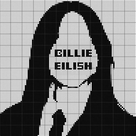 Billie Eilish Tapestry Pattern😝 Pixel Art Pattern Pixel Art Grid