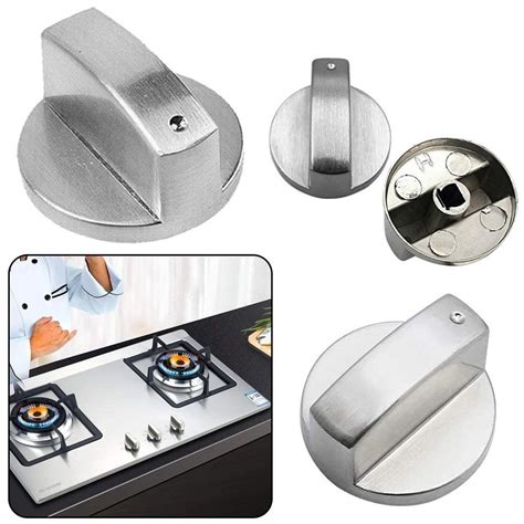 6x Alloy Home Kitchen Gas Stove Knobs Cooker Oven Cooktop Metal Switch