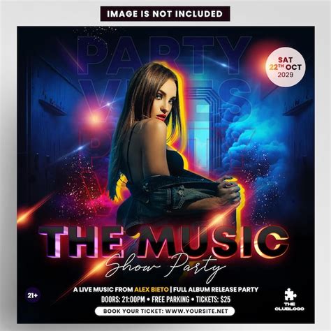 Premium Psd Party Event Club Instagram Flyer