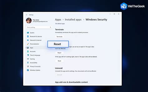 How To Reset Windows Security In Windows 11 Settings App App Windows