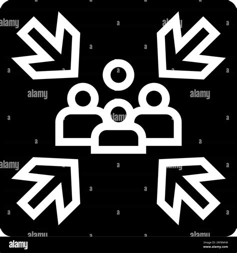 Fire Assembly Point Emergency Glyph Icon Vector Illustration Stock