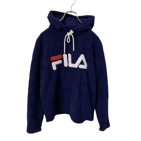 【楽天市場】【中古】【古着】 Fila ロゴフリースパーカー Sサイズ フィラ 紺 ネイビー 古着卸 アメリカ仕入れ A410 5210：古着屋den