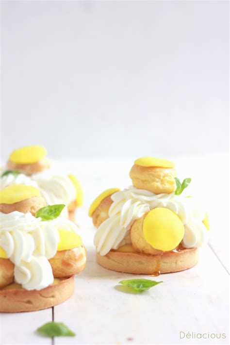 Saint honorés Jaune soleil au citron et au basilic