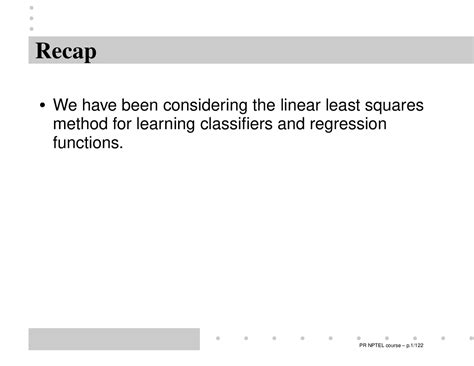 Regression Fuctions Introduction To Pattern Recognition Lecture