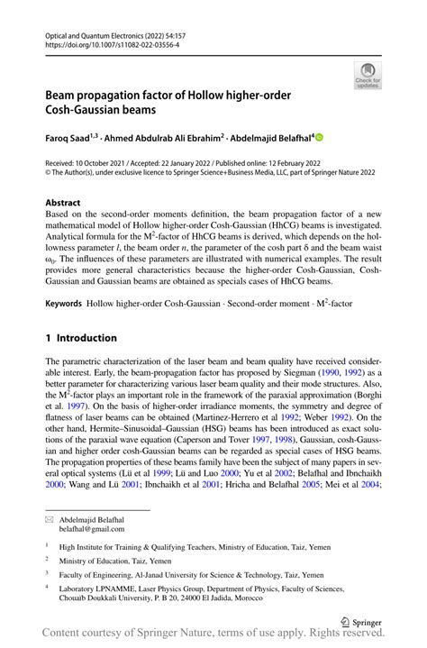 beam propagation factor of hollow higher order cosh gaussian beams