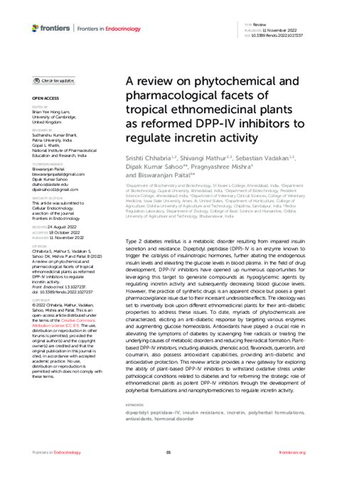 Pdf A Review On Phytochemical And Pharmacological Facets Of Tropical