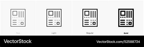 Mainboard Icon Thin Light Regular And Bold Style Vector Image