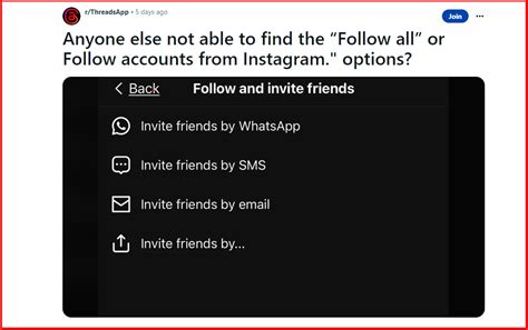 how to fix follow accounts from instagram not showing on the threads