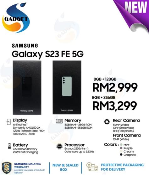 [original] Samsung Galaxy S23 Fe 5g Sm S711 Lazada
