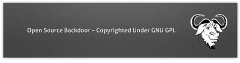 open source backdoor copyrighted under gnu gpl r netsec