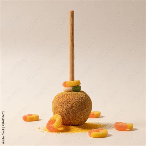 Foto De Manzana Cubierta Con Chamoy Y Polvo Miguelito De Piña Tajín