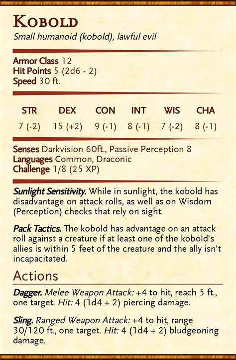 Lesnolt Blogg Se Dungeons And Dragons Monster Stat Blocks