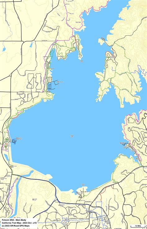 Folsom Lake Sra California Trail Map