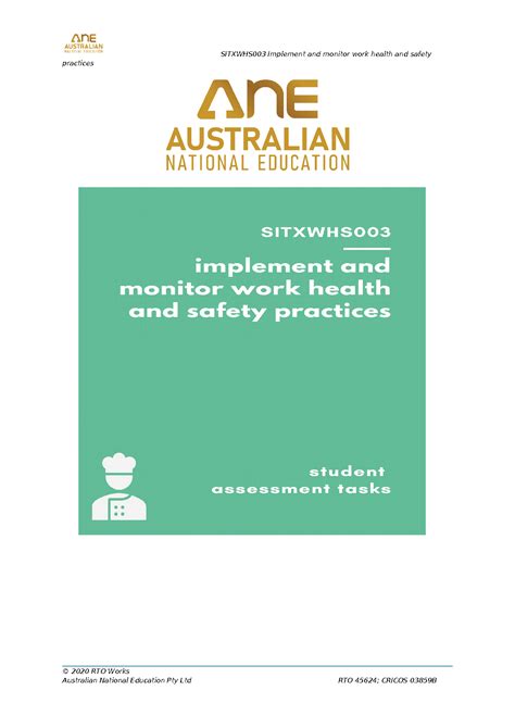 SOLUTION Sitxwhs Implement And Monitor Work Health And Safety Practices Babe Assessment