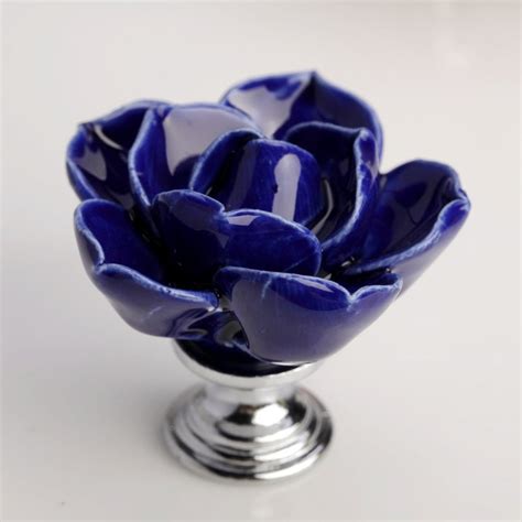 Unique Flower Knobs Shabby Chic Dresser Knobs Ceramic Etsy
