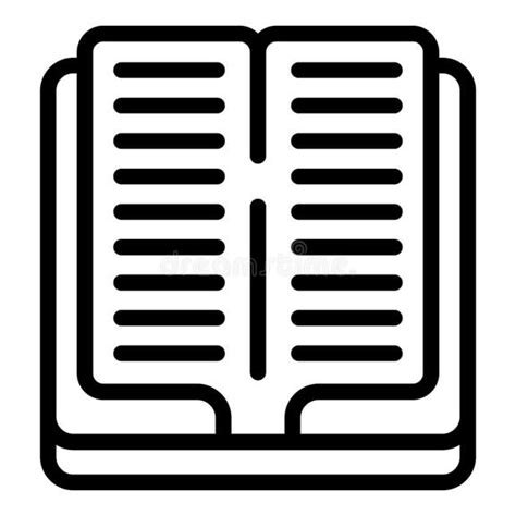 Open Book Icon Outline Vector Side Shop Cover Stock Vector Illustration Of Story Cover