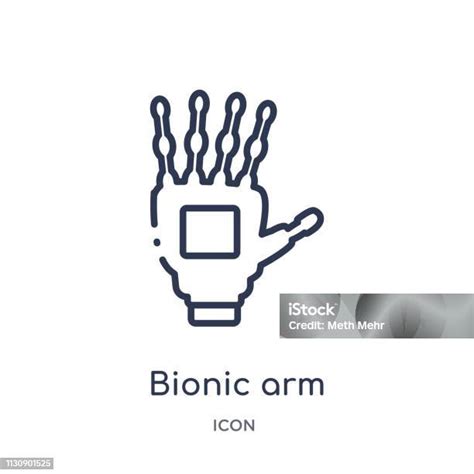 Icône De Bras Bionique Linéaire De Lintellegence Artificielle Et De La