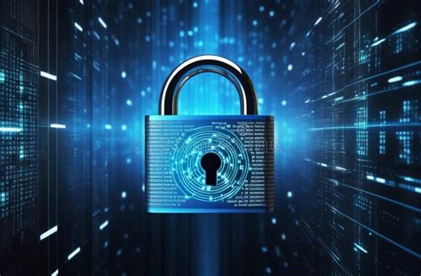 Data Privacy In The Digital Age Padlock Symbolizing Cybersecurity