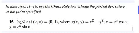Solved In Exercises Use The Chain Rule To Evaluate Chegg