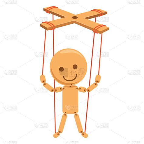 卡通木偶的矢量插画