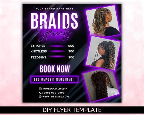Braids Special Flyer Braids Flyer Braids Price List Flyer Braids