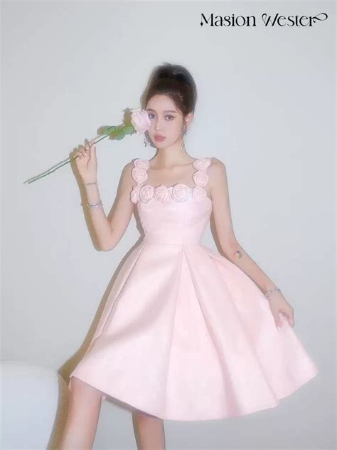 Masion Wester Pink Rose Dress Chuui Collection