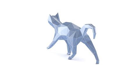 Low Poly Cat 3d Model By Frezzy