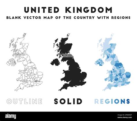 United Kingdom Map Borders Of United Kingdom For Your Infographic