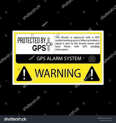 Gps Alarm System Warning Protected By Stock Vector Royalty Free 2183725555 Shutterstock