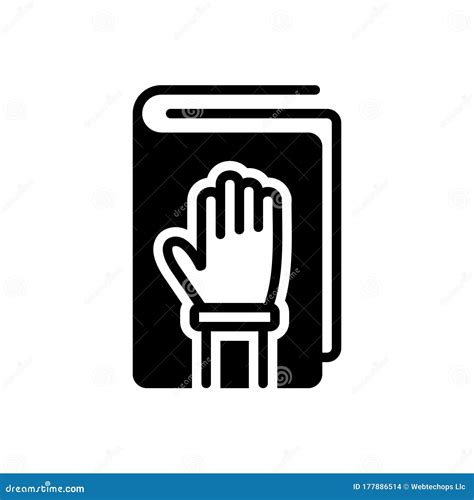 Black Solid Icon For Testify Attest And Bear Stock Vector Illustration Of Swear Attest