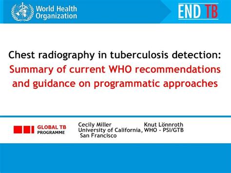 Pdf Chest Radiography In Tuberculosis Detection Summary Of · • The International