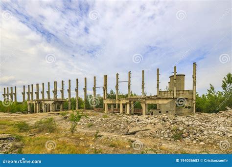 Building Of An Industrial Complex In Degradation Stock Photo Image Of